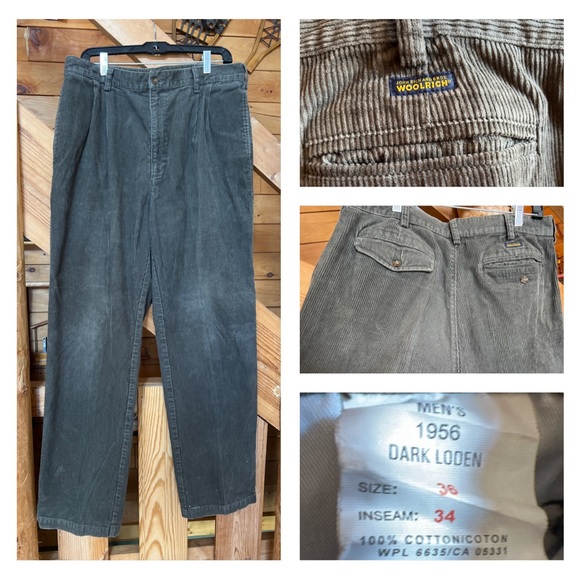Woolrich | Pants | Woolrich Dark Loden Corduroy Pants 36x34 | Poshmark